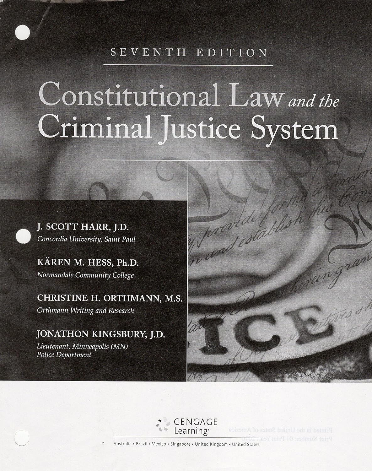 Constitutional Law and the Criminal Justice System 7th Edition (Online ...