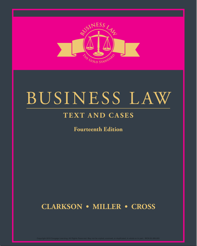 Business Law: Text and Cases 14th Edition (Online Access) - Uni Textbook