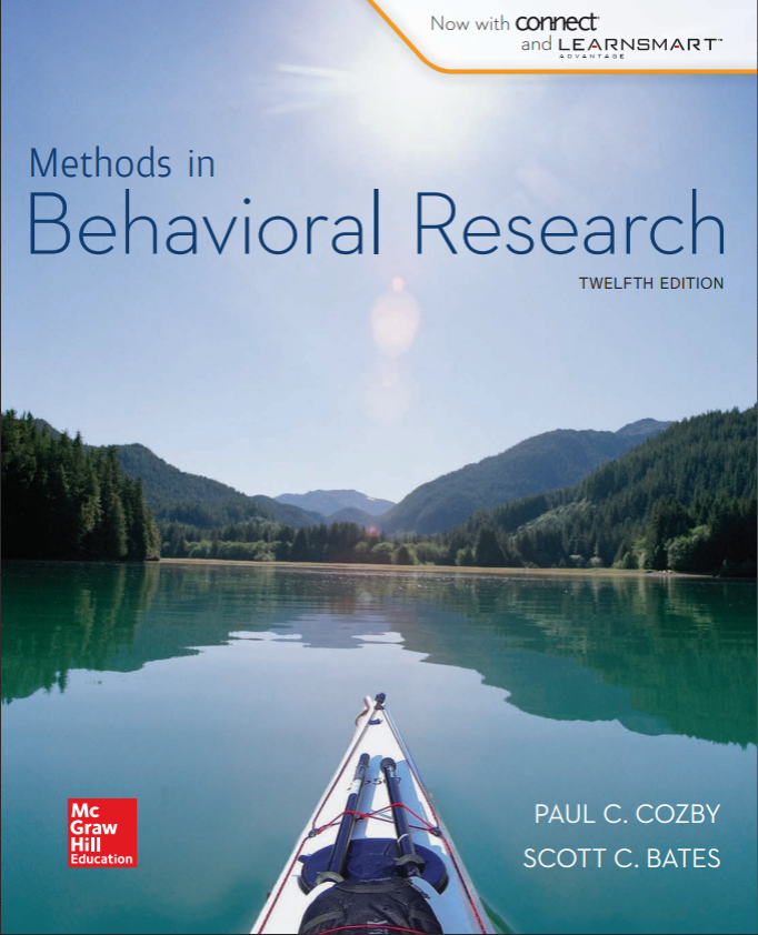 Methods in Behavioral Research 12th Edition (Online Access) - Uni Textbook